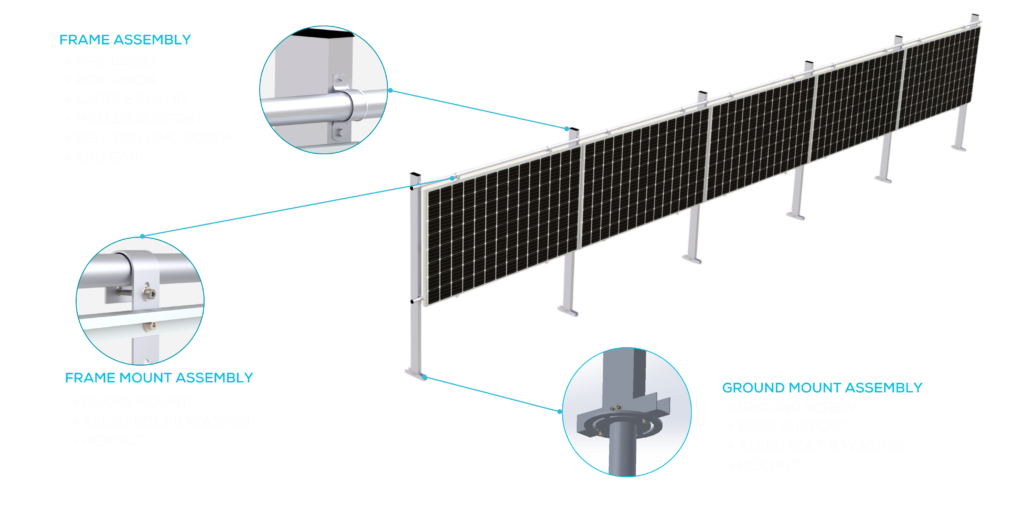 Fence Rack - Vertical Solar Mount for Bifacial Panels